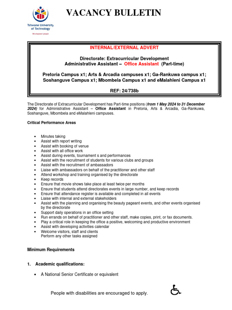 DED Administrative Assistant - Office Assistant | PDF
