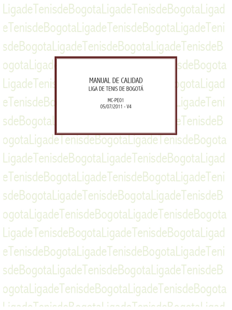 Manual de Calidad LTB V4 | PDF | Sistema de manejo de calidad | Calidad (comercial)