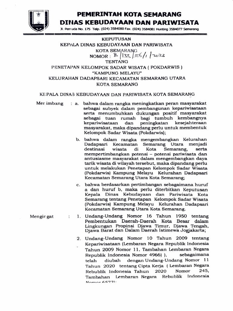 SK Pokdarwis Kp. Melayu | PDF