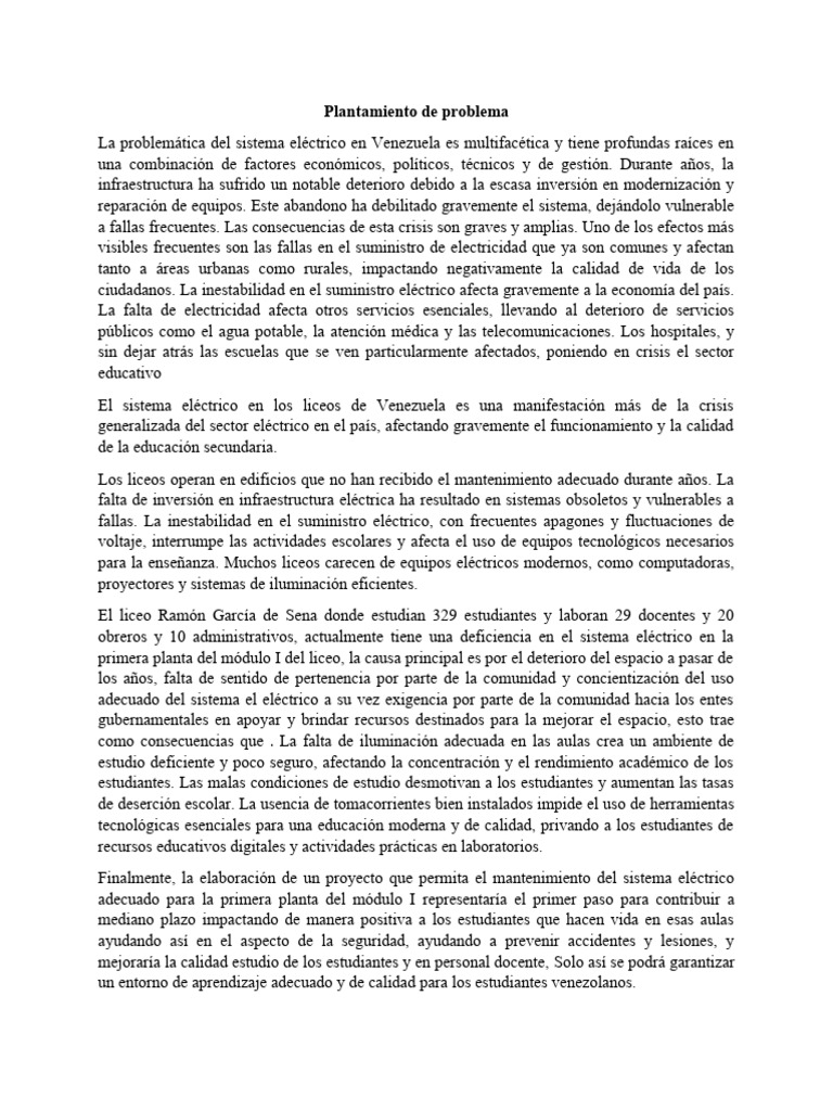 Plantamiento de Problema | PDF | Infraestructura | Laboratorios