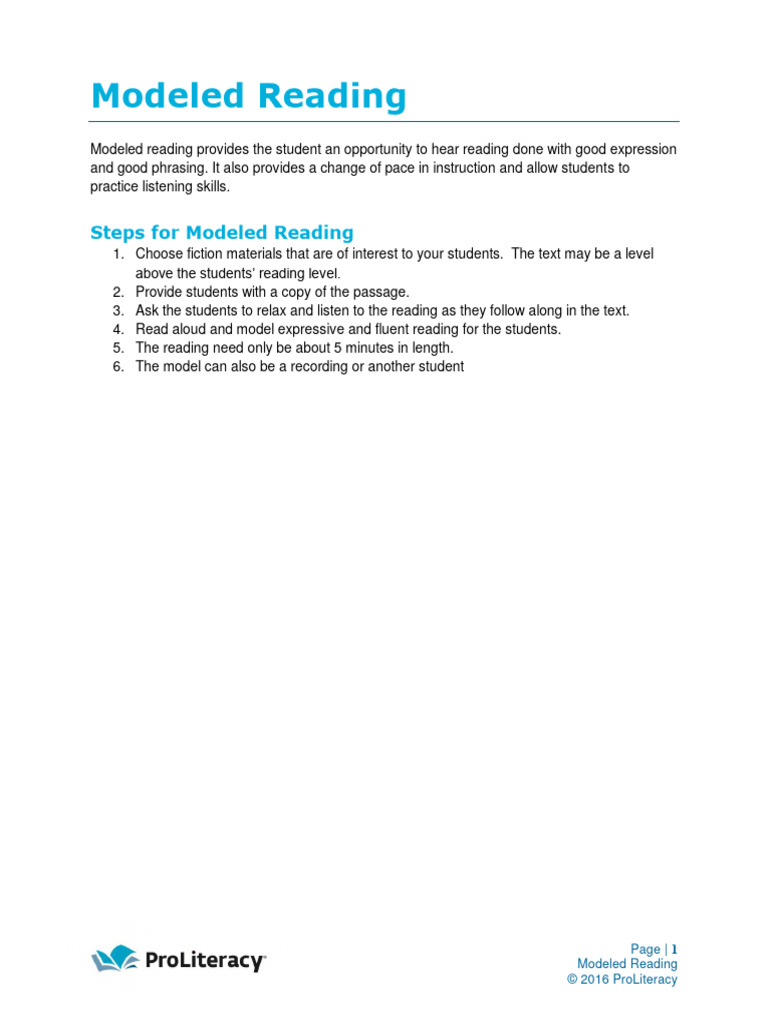 Modeled Reading 1 A | PDF