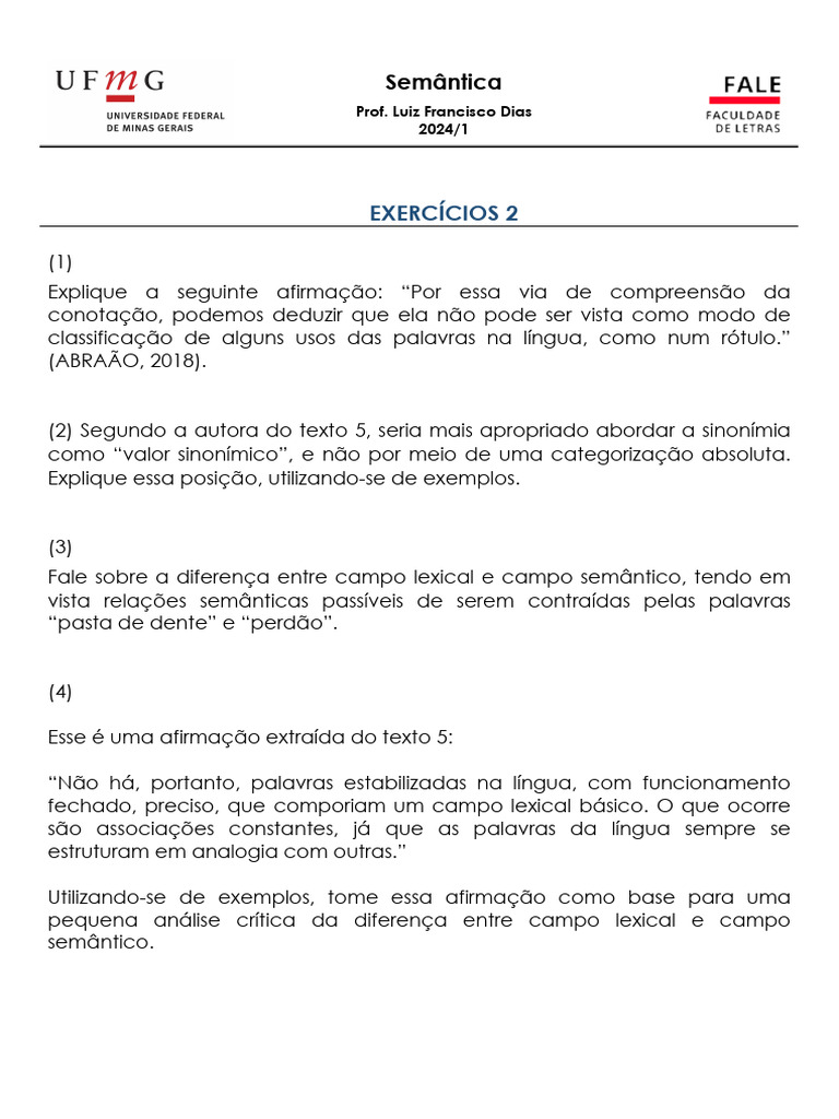 Exercicios 2 | PDF