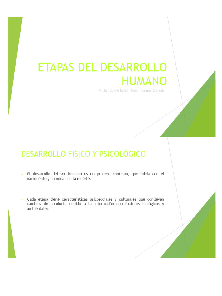 Etapas Del Desarrollo Humano Tom - PPTX 4 | PDF | Sicología | Adultos