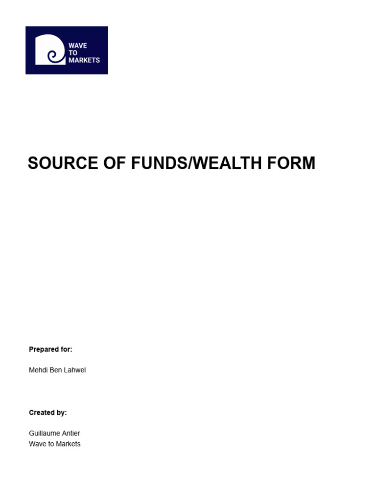 Source of Funds - Wealth Form | PDF | Limited Liability Company | Legal ...
