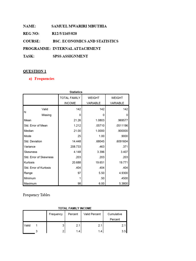 SPSS Assignment2 | PDF | Errors And Residuals | Variance