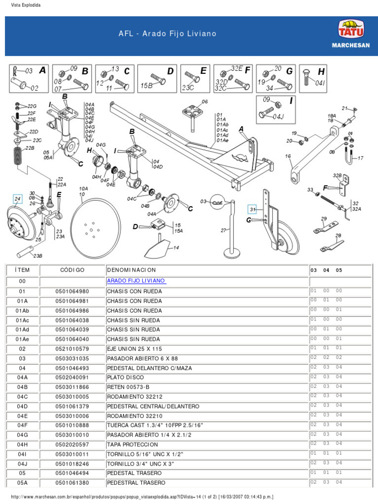 Vista Explodida AFL | PDF