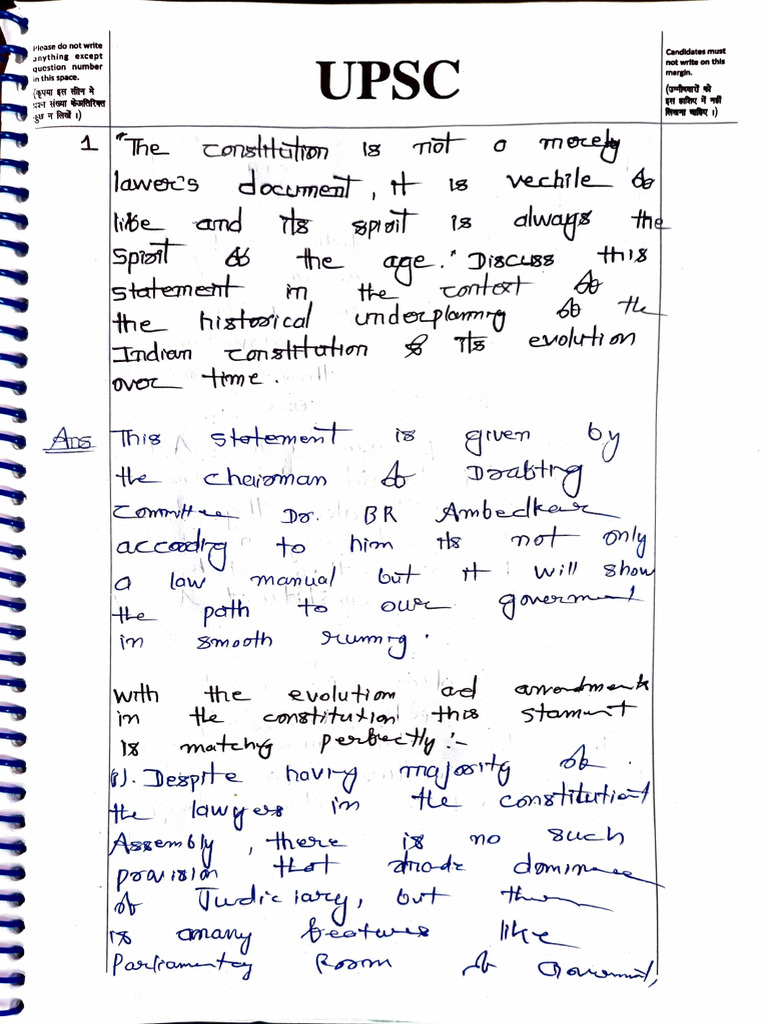 UPSC Exam Instructions and Guidelines | PDF
