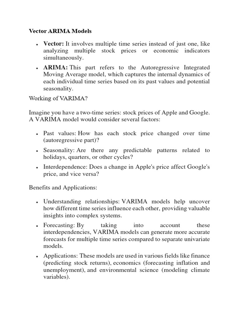 VARIMA | PDF | Time Series | Forecasting