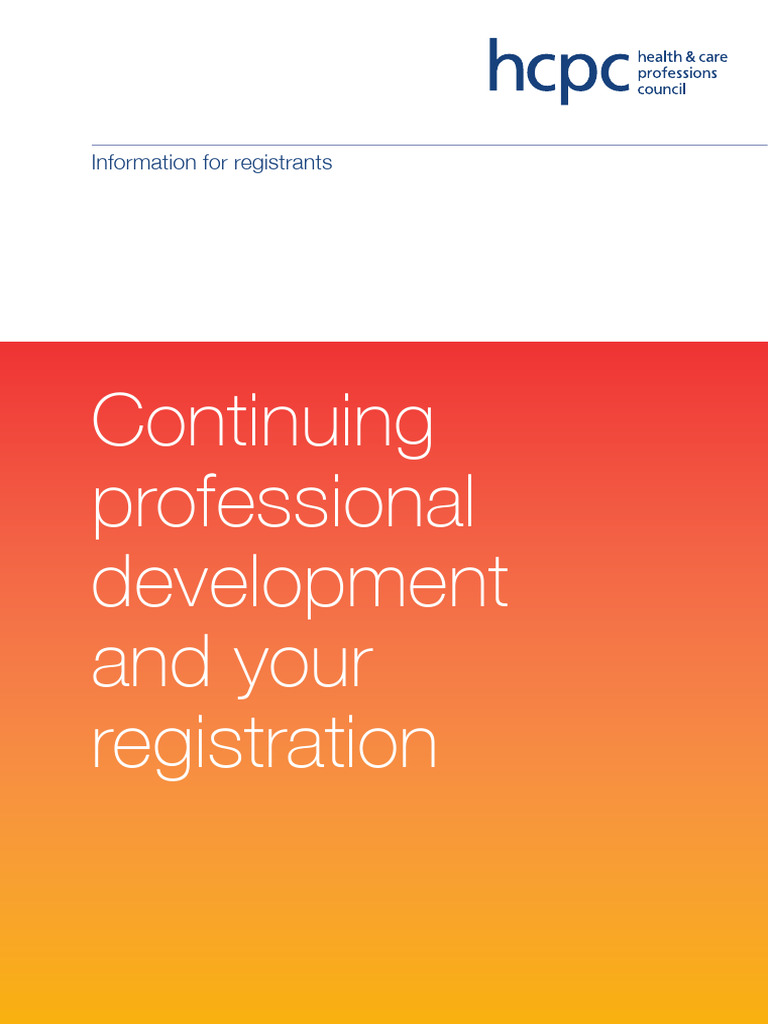 Continuing Professional Development and Your Registration | PDF | Professional Development