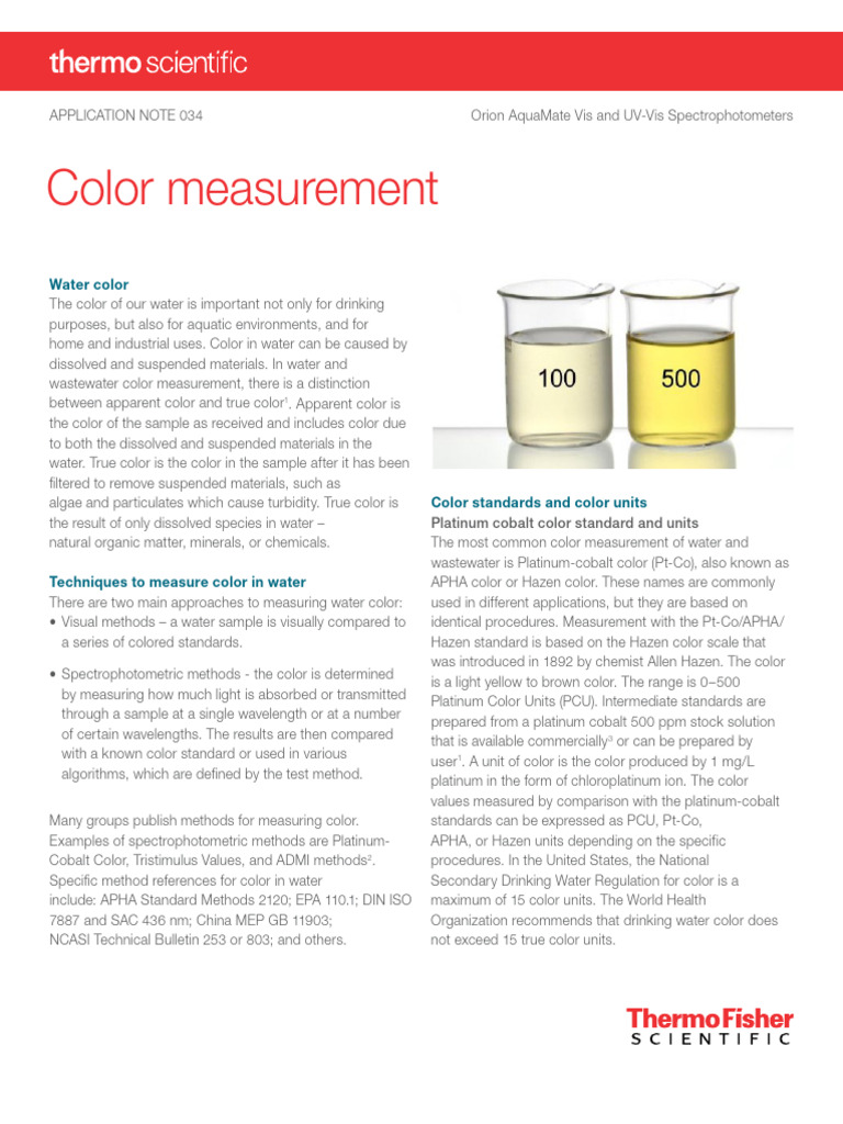 An 034 Tip Color Measurement 1120 | PDF | Spectrophotometry | Color