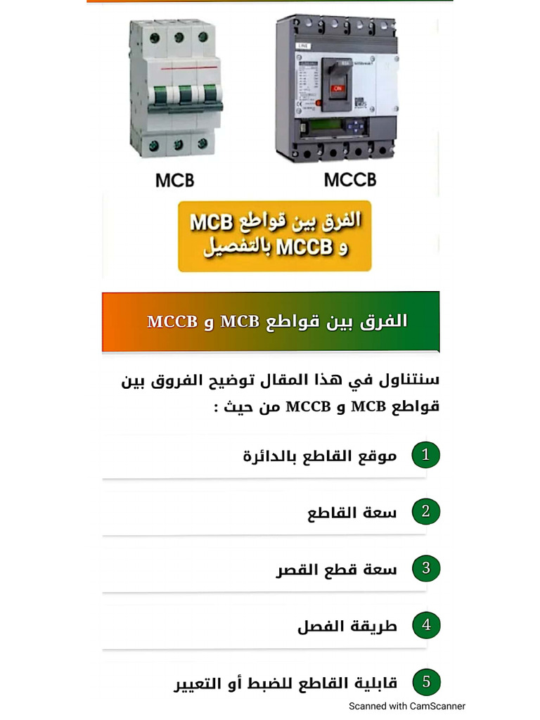 MCB VS MCCB | PDF