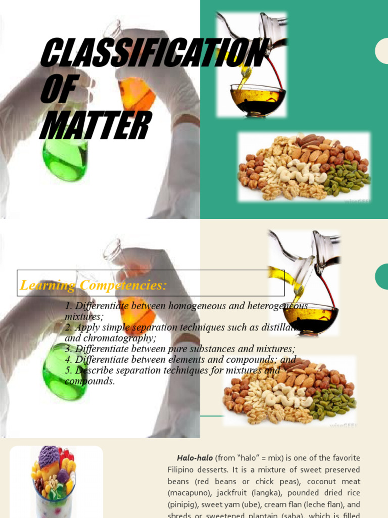 Classification of Matter | PDF | Mixture | Chemical Substances