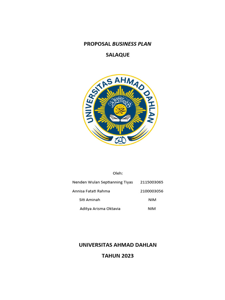 Proposal Kewirausahaan Olahan Salak | PDF