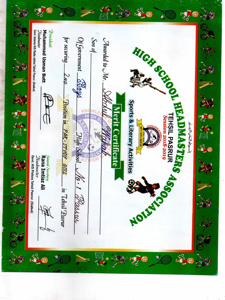 Toda Certificate | PDF