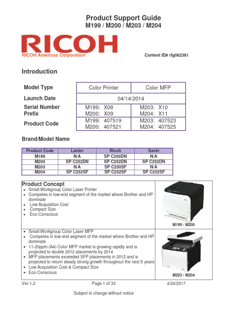 Spc252dn PSG | PDF | Image Scanner | Printer (Computing)