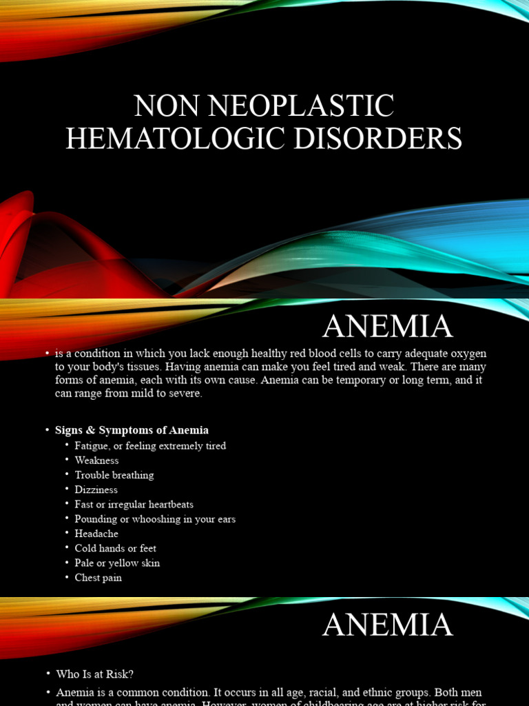 1 - Non Neoplastic Anemia | PDF | Anemia | Vitamin B12
