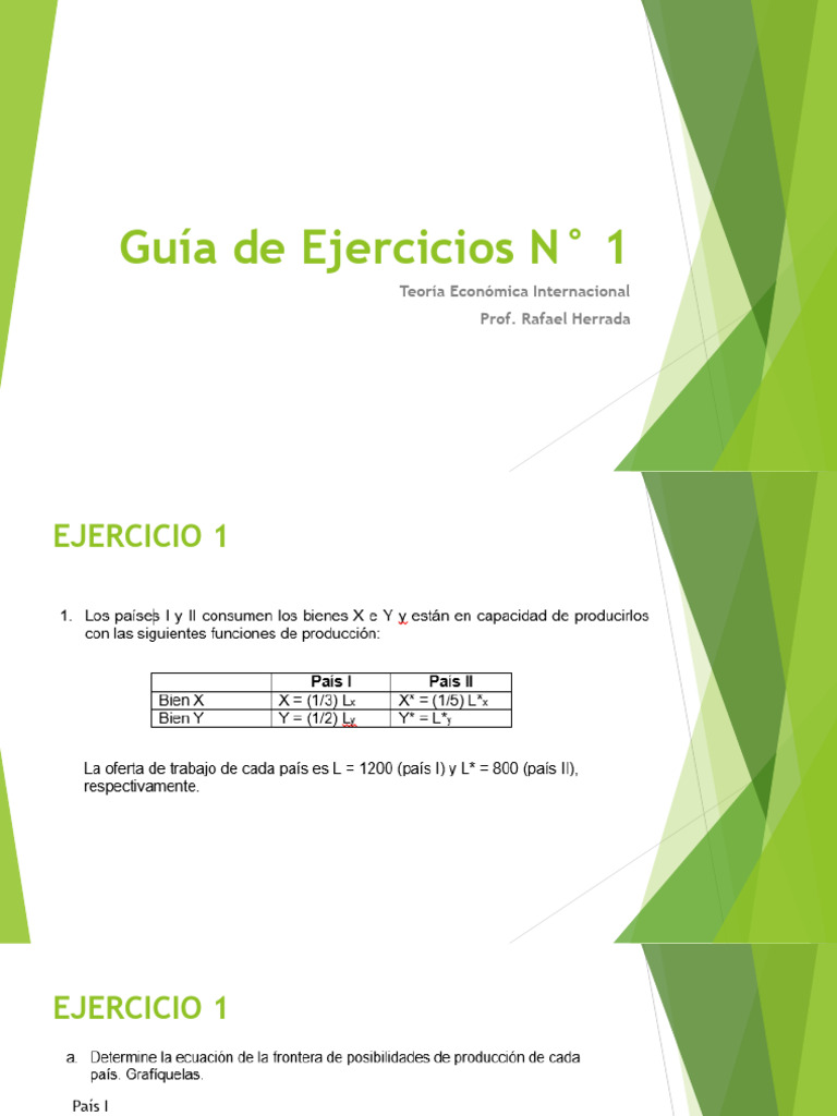 Solucionario Guía N° 1, ejercicios 1 y 2 | PDF