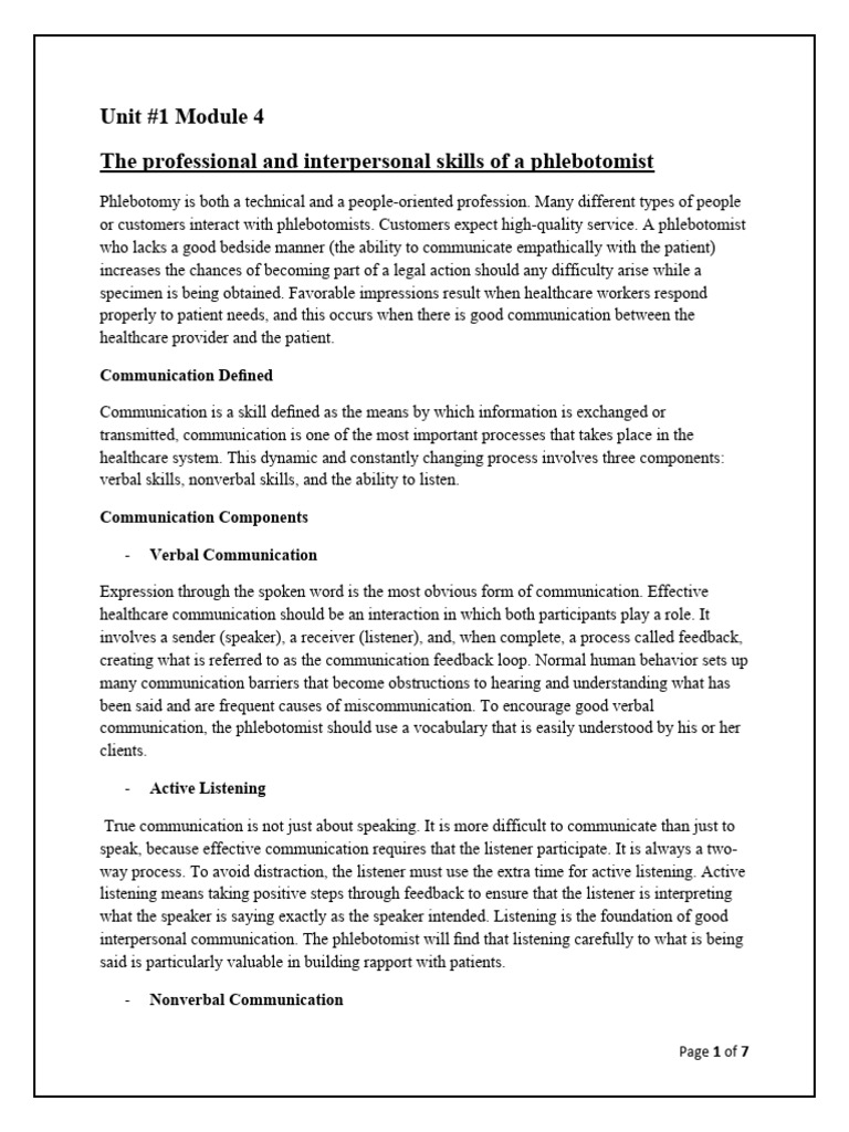 Unit 1 Module 4 | PDF | Communication | Nonverbal Communication