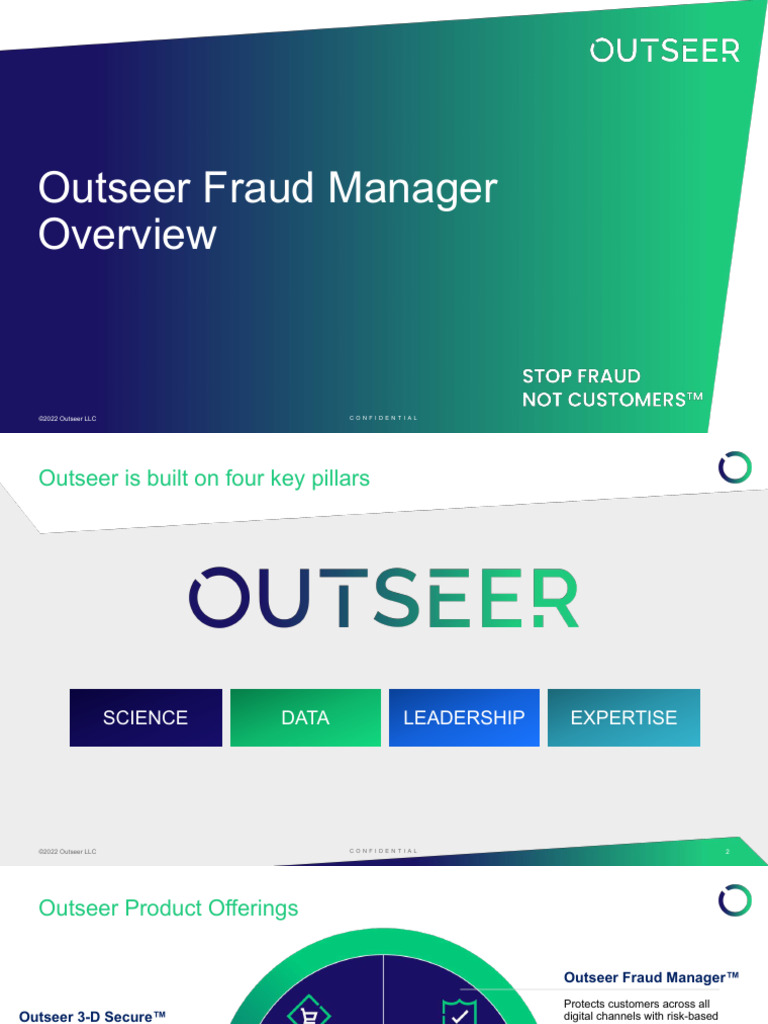 Outseer Fraud Manager Overview Sales Deck | PDF | Authentication ...