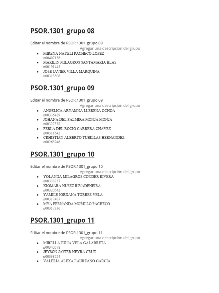 Grupos Formados 24601 | PDF