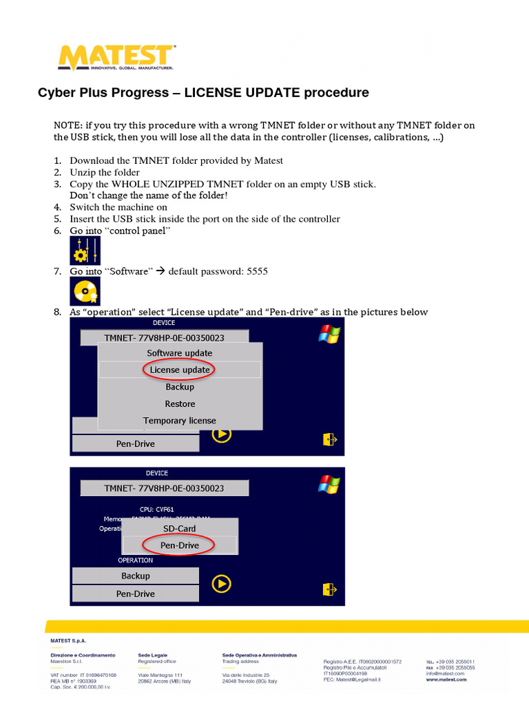 C109M - Cyberplus Progress - Licence Update | PDF