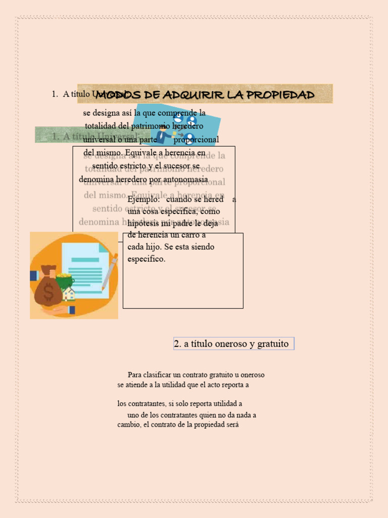 Modos de Adquirir La Propiedad | PDF | Propiedad | Herencia