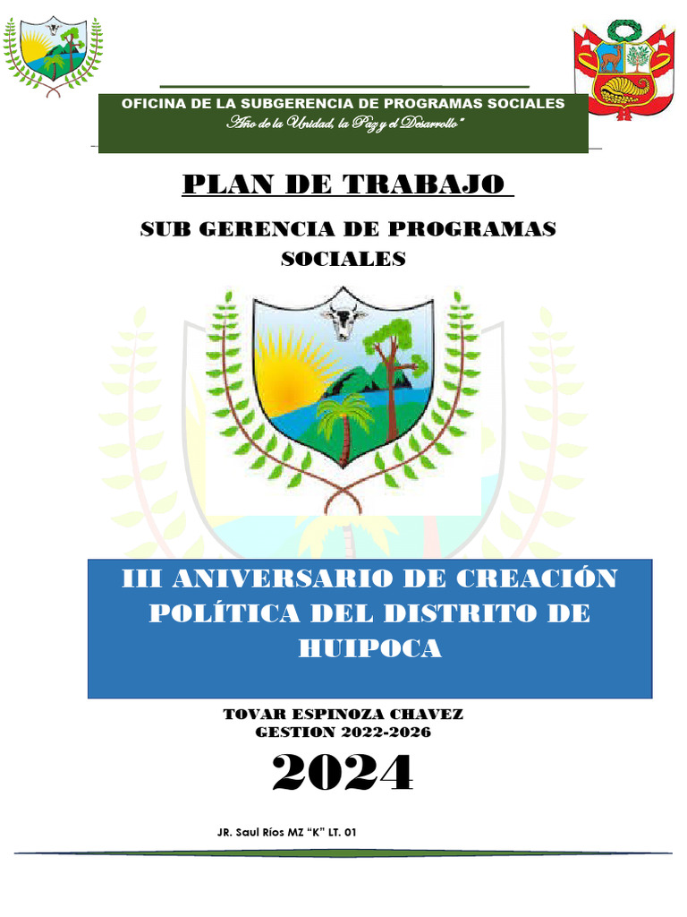 Plan de Trabajo | PDF | Perú