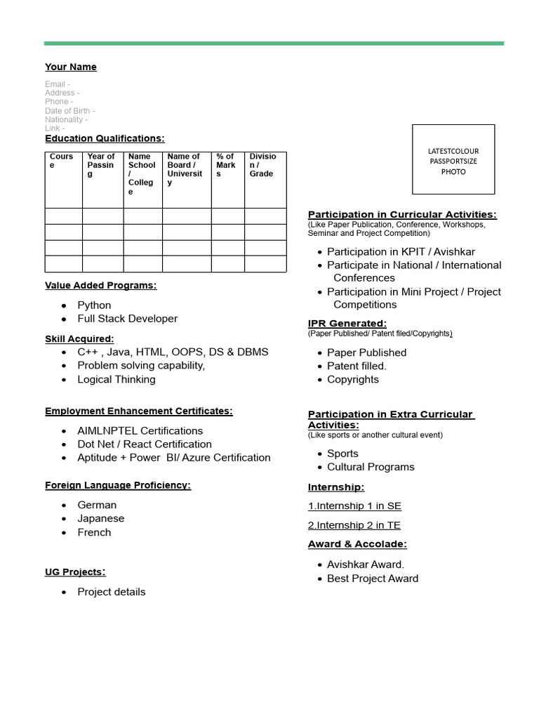 Computer & IT Resume Format | PDF | Software Development | Software