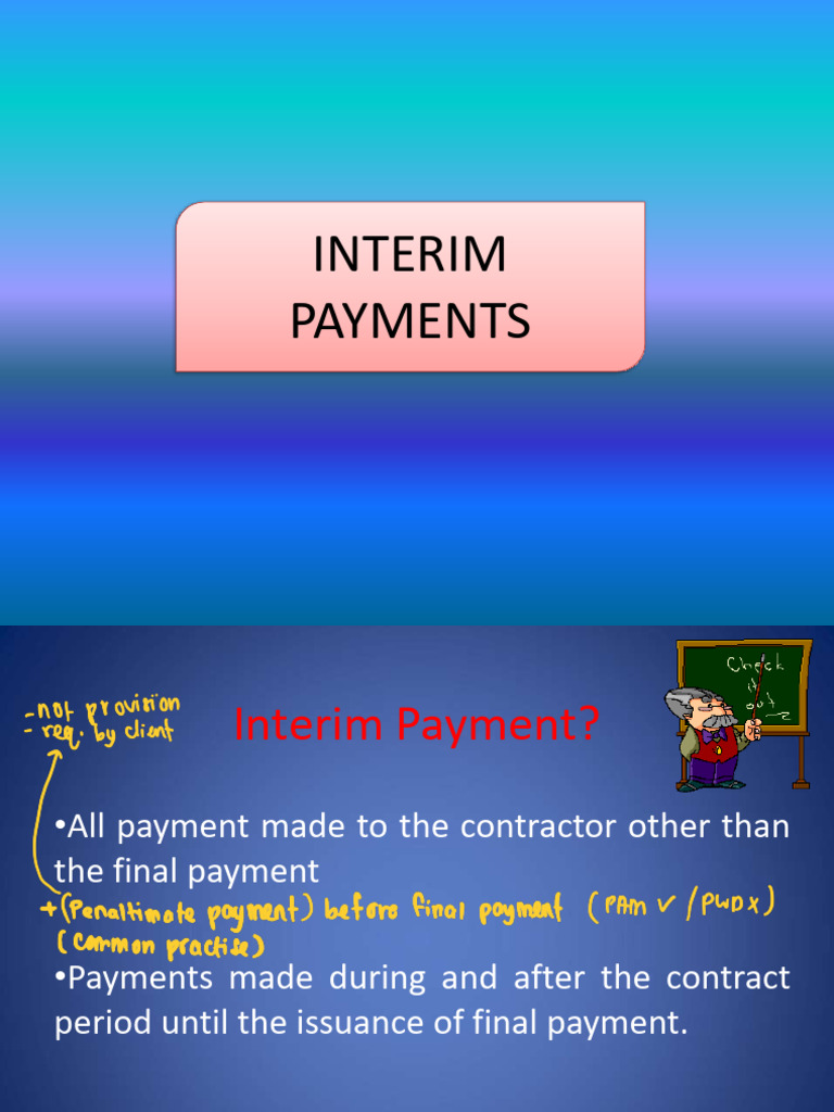INTERIM PAYMENT | PDF | Percentage | Valuation (Finance)