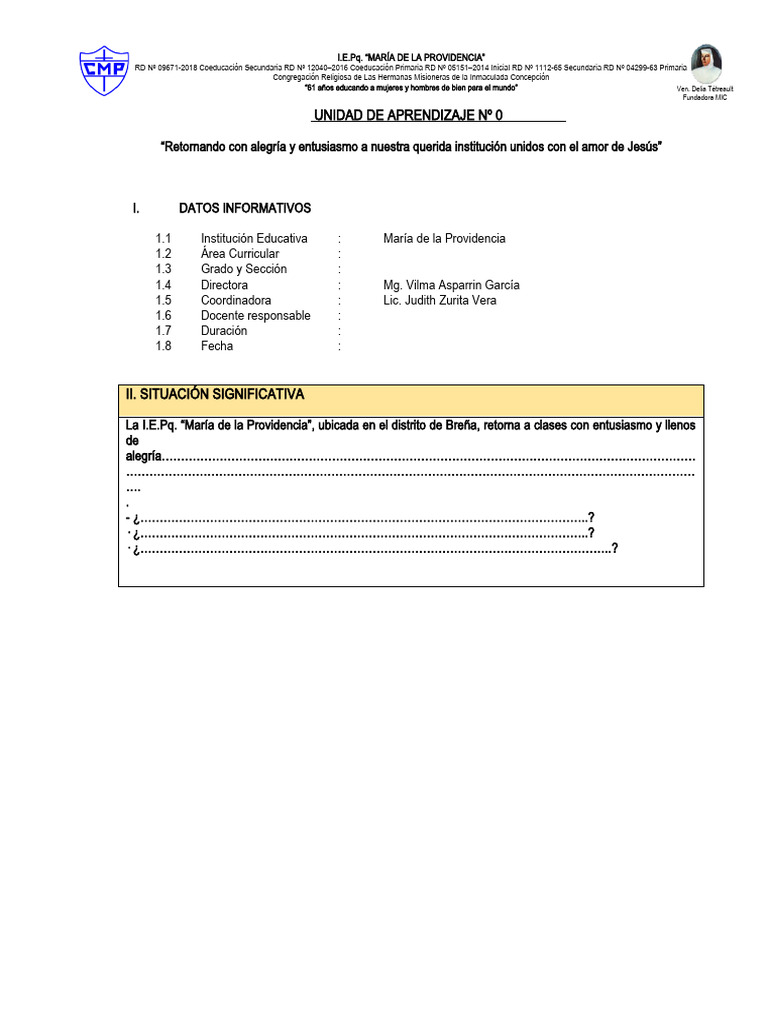 Formato de Unidad de Aprendizaje 2024 | PDF | Aprendizaje | Cognición