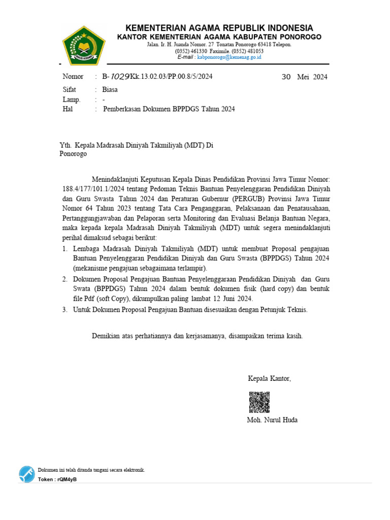 Proposal&Pemberkasan Dokumen Bppdgs 2024 | PDF
