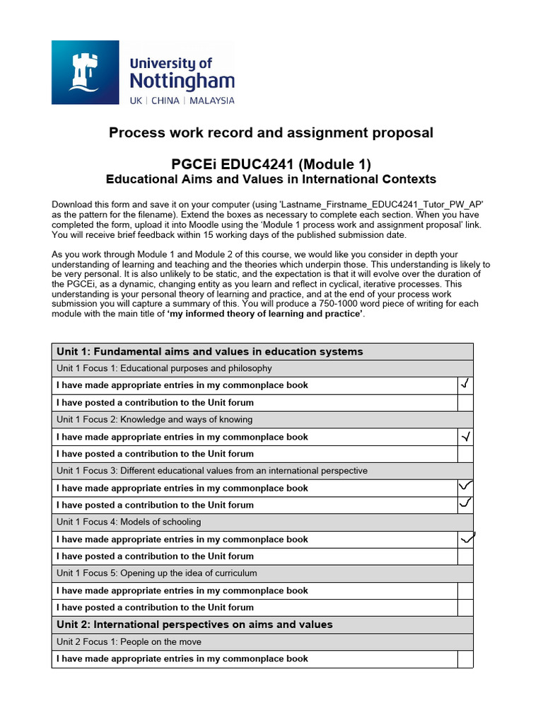 Process Work - Educational Aims and Values | PDF | Philosophy Of ...