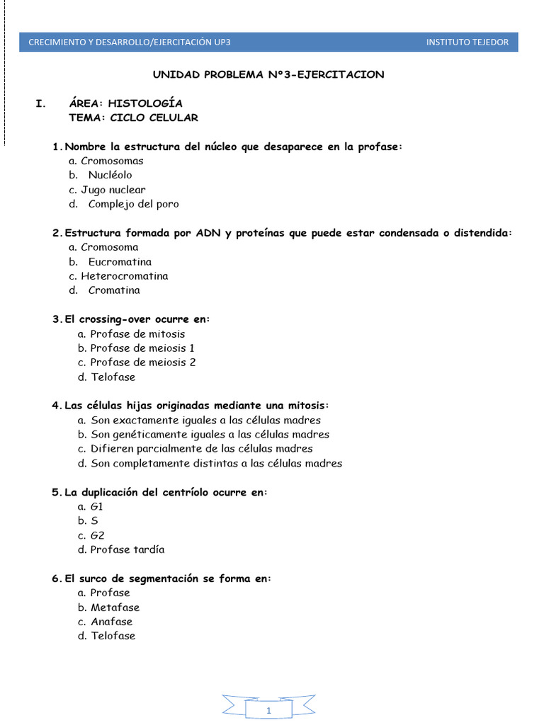 Cyd Up3 Practica 2023 | PDF | Epitelio | Membrana celular