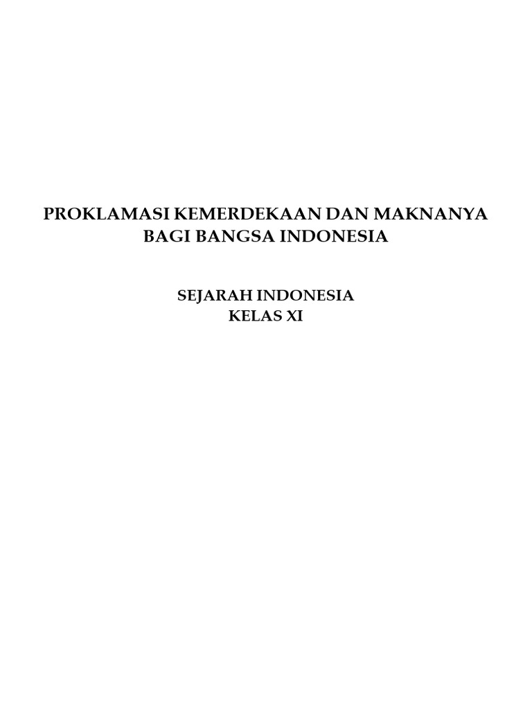 Makna Proklamasi Kemerdekaan Indonesia | PDF | Perjalanan | Sejarah