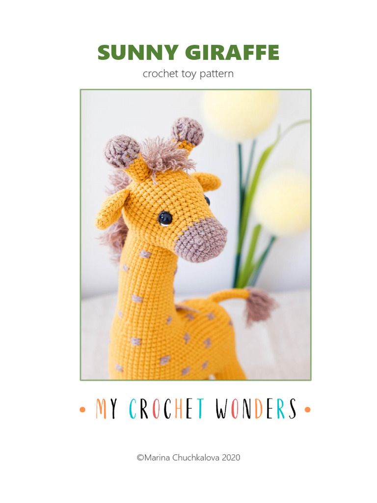 Sunny Giraffe Crochet Pattern Guide | PDF | Crochet | Sewing