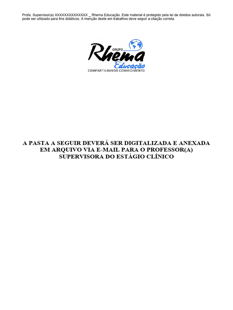 Pasta de Estágio Clínico Online | PDF | Aprendizado | Família