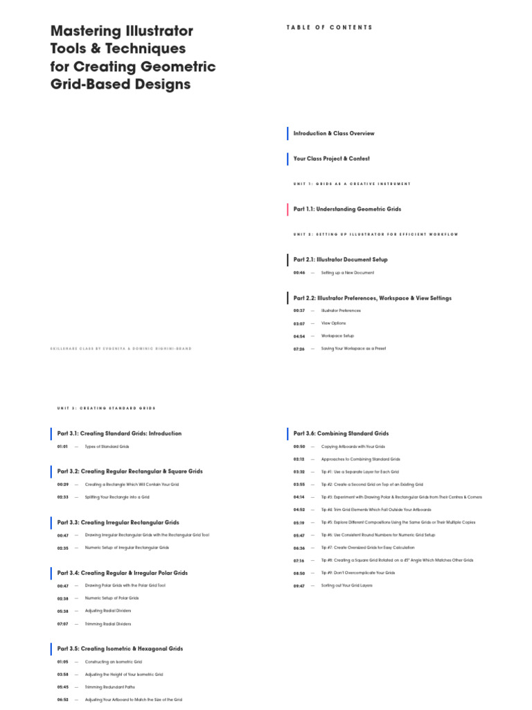 Table of Contents — Mastering Illustrator Tools & Techniques for ...