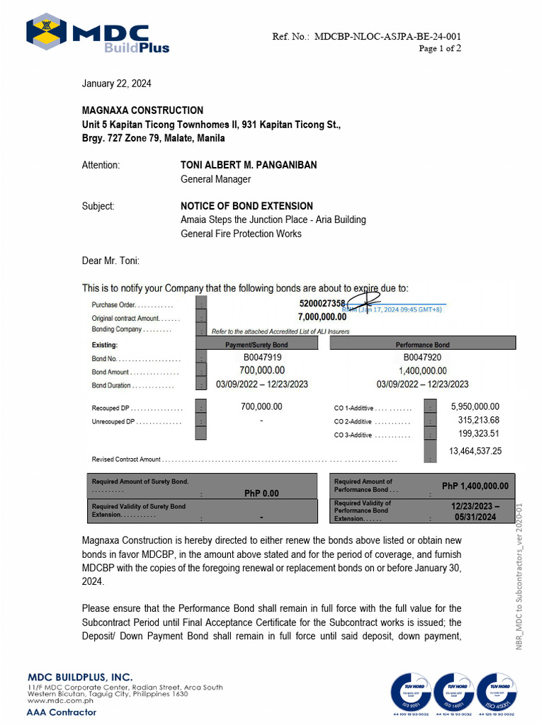 Rev01 Mdcbp-Asjpa-Be-24-001 Magnaxa 5200027358 | PDF | Bonds (Finance ...