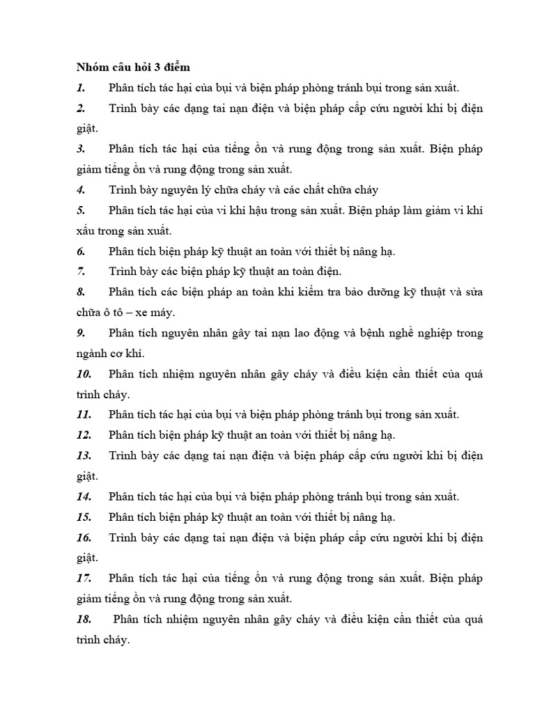 Câu Hỏi Hướng Dẫn Ôn Tập ATLD K74 | PDF