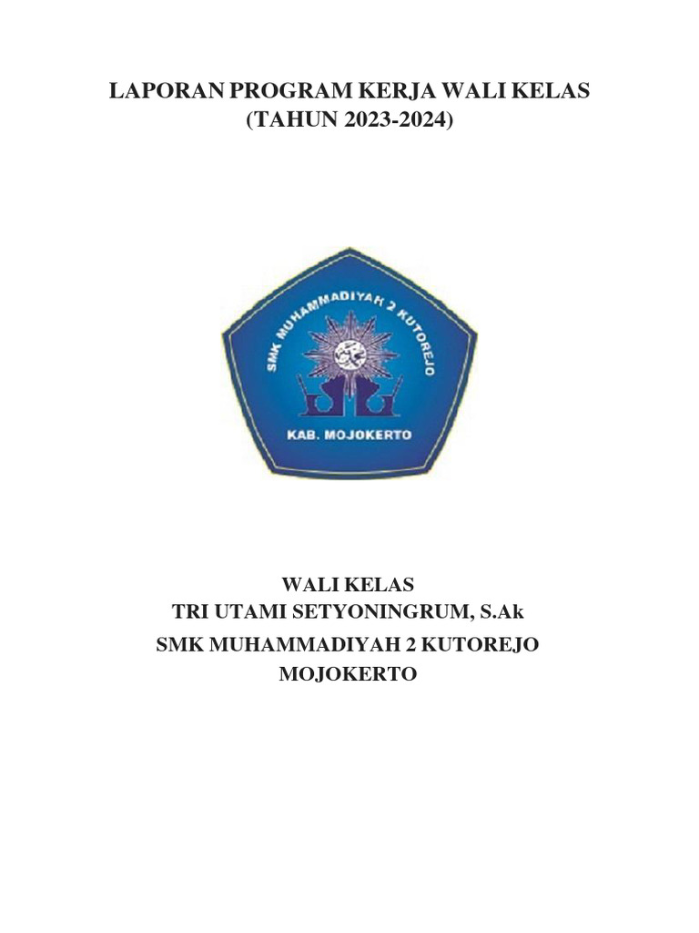 Laporan Program Kerja Wali Kelas | PDF | Kesehatan Holistik
