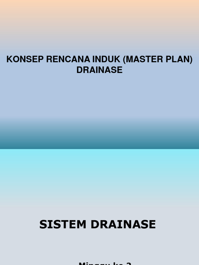 03 A Master Plan Sistem Drainase | PDF | Teknologi & Rekayasa