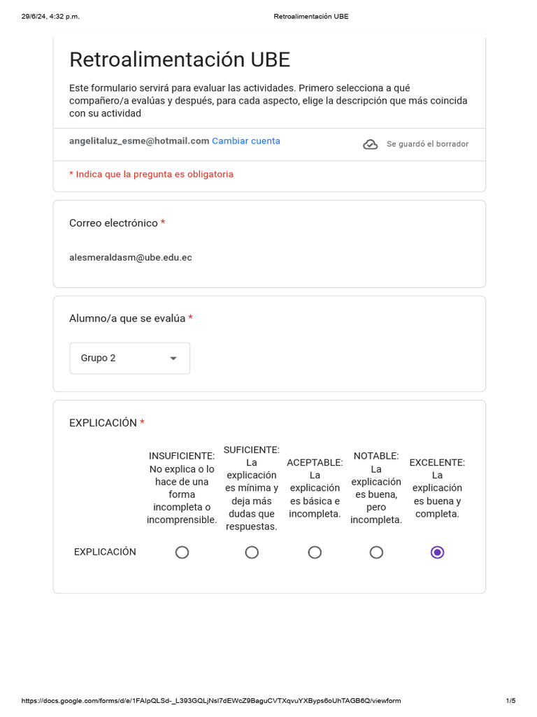 Retroalimentación UBE ANGELA | PDF | Herramientas | Informática