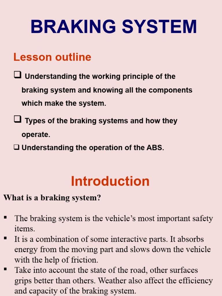 Braking System | PDF | Brake | Vehicle Technology