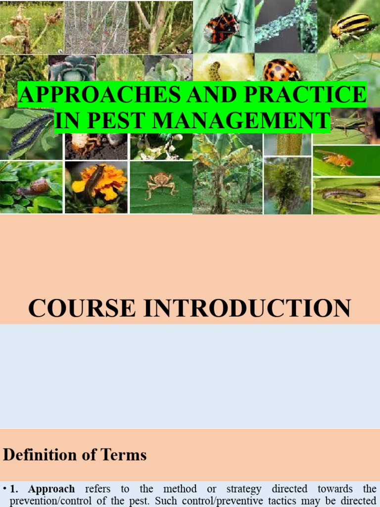 Approaches and Practice in Pest Management | PDF | Insecticide | Pest ...