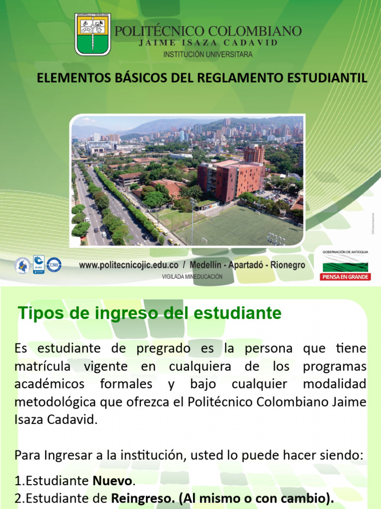 Presentación Reglamento Estudiantil | PDF