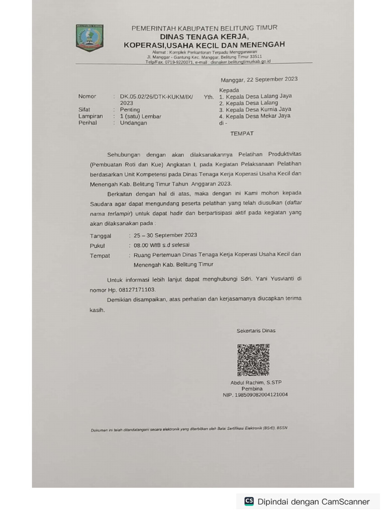 undangan peserta pembuatan riti dan kue akt 1 | PDF