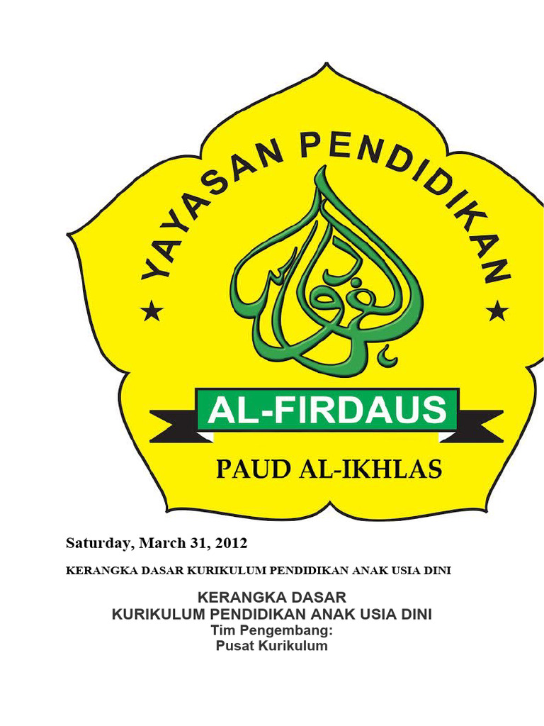 KTSP Paud | PDF