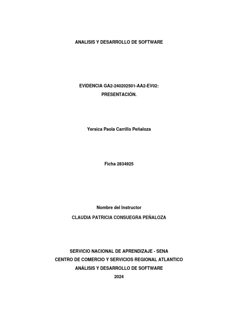 EVIDENCIA GA2-240202501-AA2-EV02 Presentación. | PDF | Informática