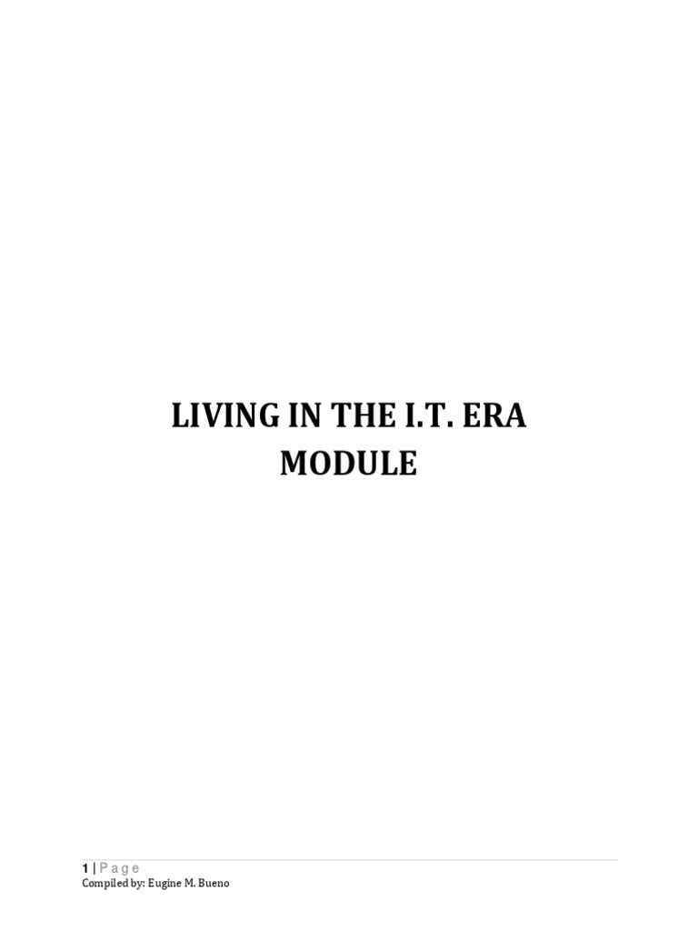 Living in The IT Era Module Unit III | PDF | Cloud Computing | Personal ...