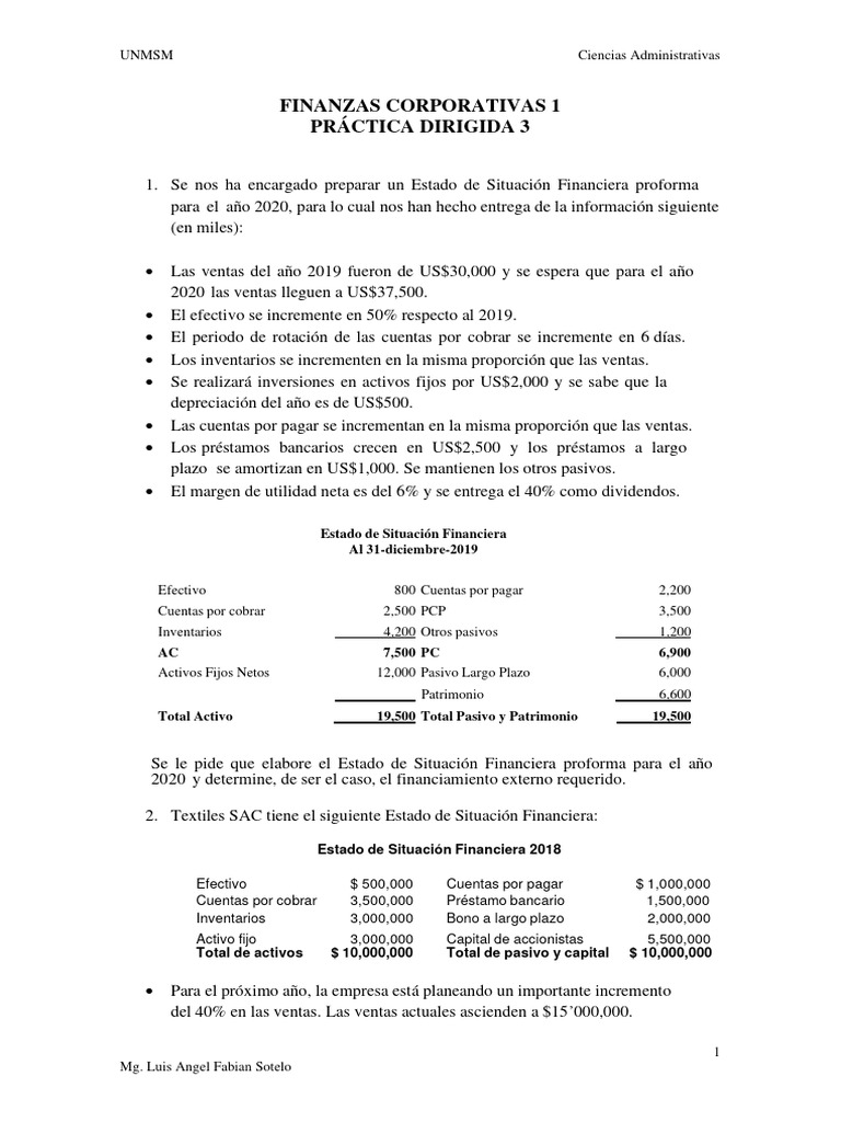 S5 Practica Dirig 3 | PDF | Estado de resultados | Business